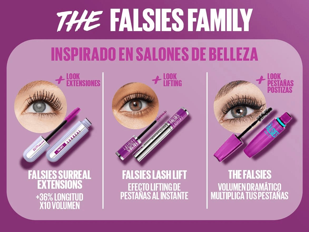 Máscara The Falsies Surreal Waterproof: Volumen Extremo - Maybelline